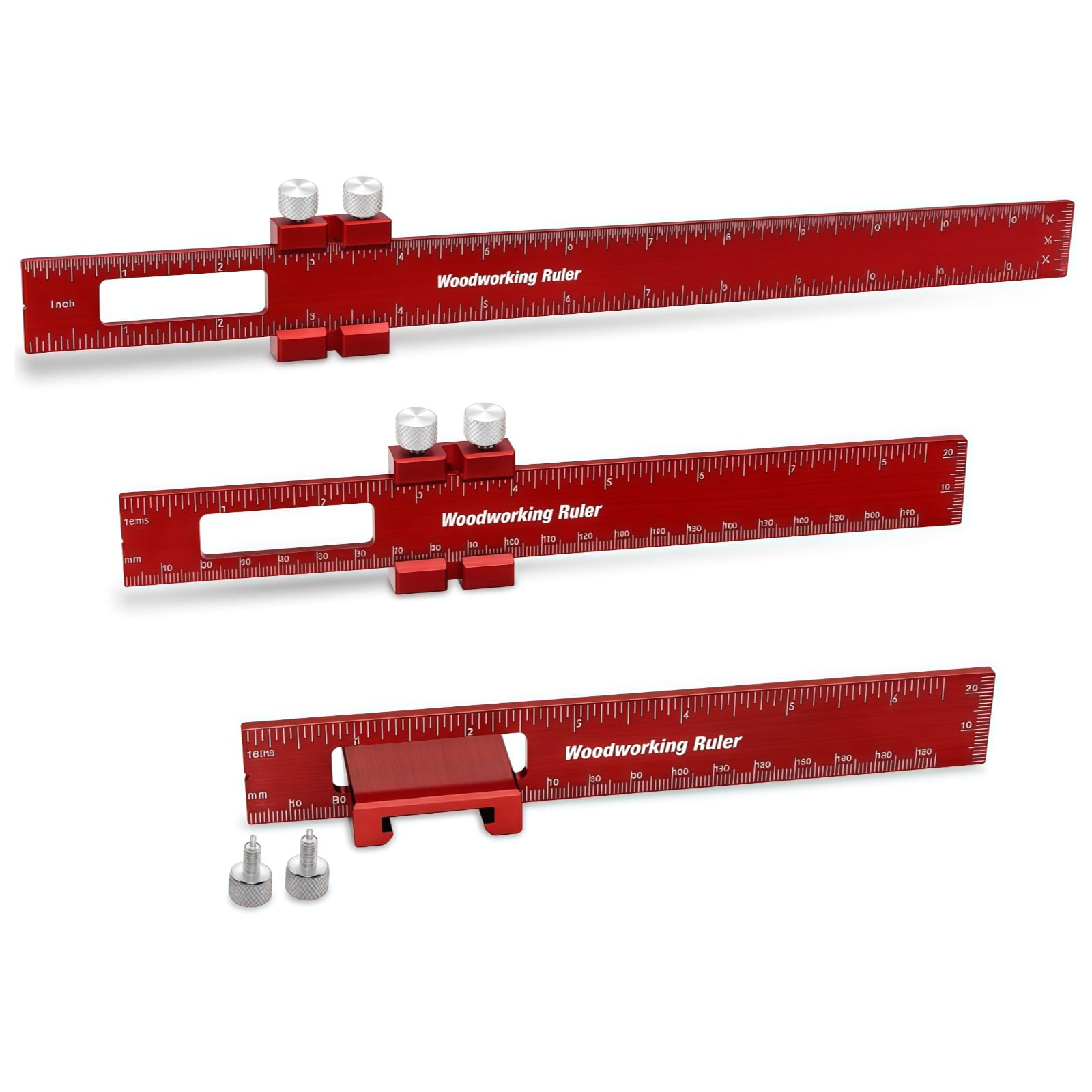 Aluminum Alloy T-Square Ruler Set for Woodworking, 3 Pieces 7/9/13 Inch ...