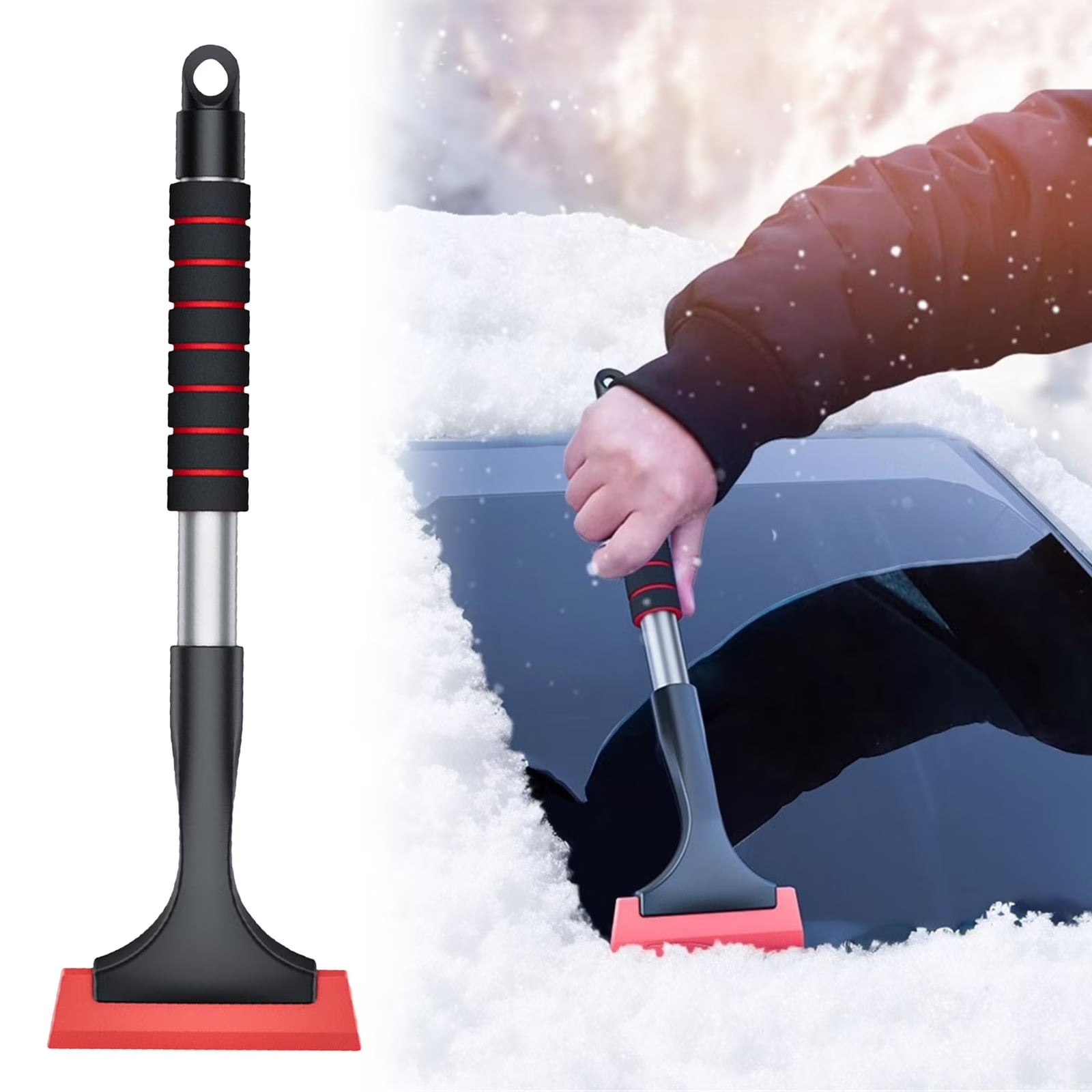 Aluminum Alloy Telescopic Car Snow Shovel & Scraper With Eva Foam ...