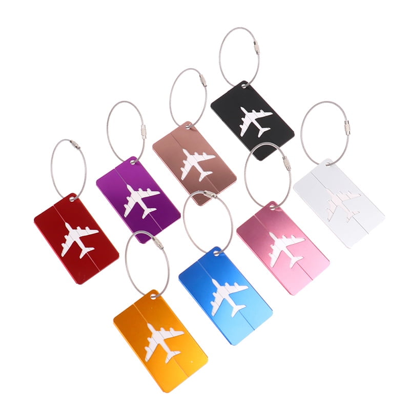 Aluminum Alloy Travel Luggage Tags Baggage Suitcase Address Tag Label ...