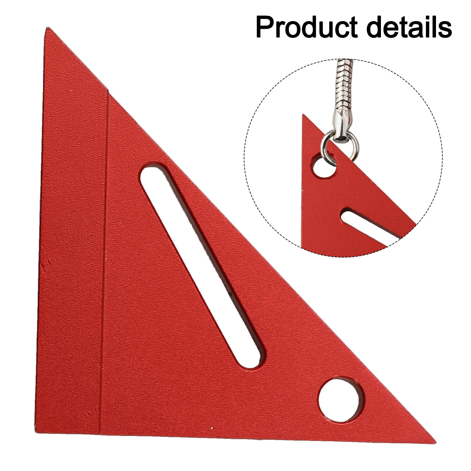 Aluminum Alloy Triangle Ruler Measurement Tool 45/90 Degree Protractor ...