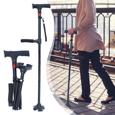RMS Adjustable Walking Cane with Ergonomic Handle, Rubber Tip, Adult ...