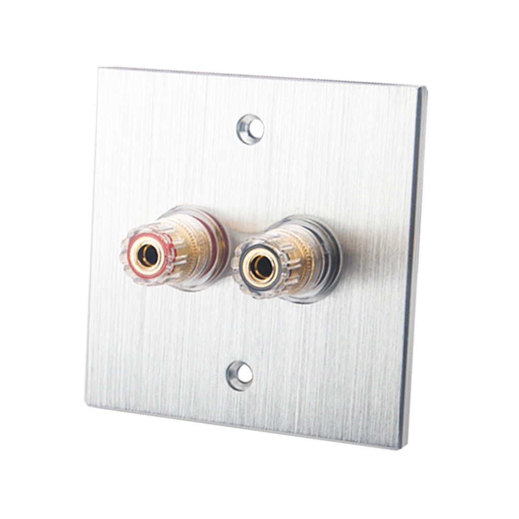 Aluminum Alloy Wall Plate Home Theater Binding Post Gold Plated Copper ...