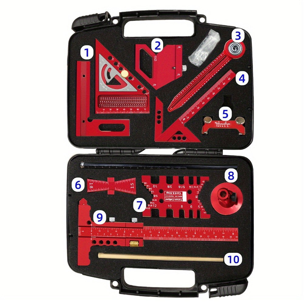 Aluminum Alloy Woodworking Tool Kit Featuring Square Angle Ruler ...
