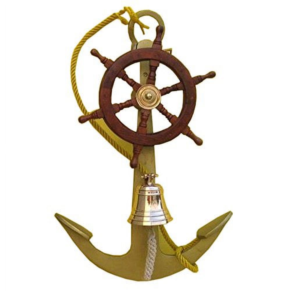 Handcrafted Nautical Decor Rustic Ship Wheel Wall D cor - Walmart.com