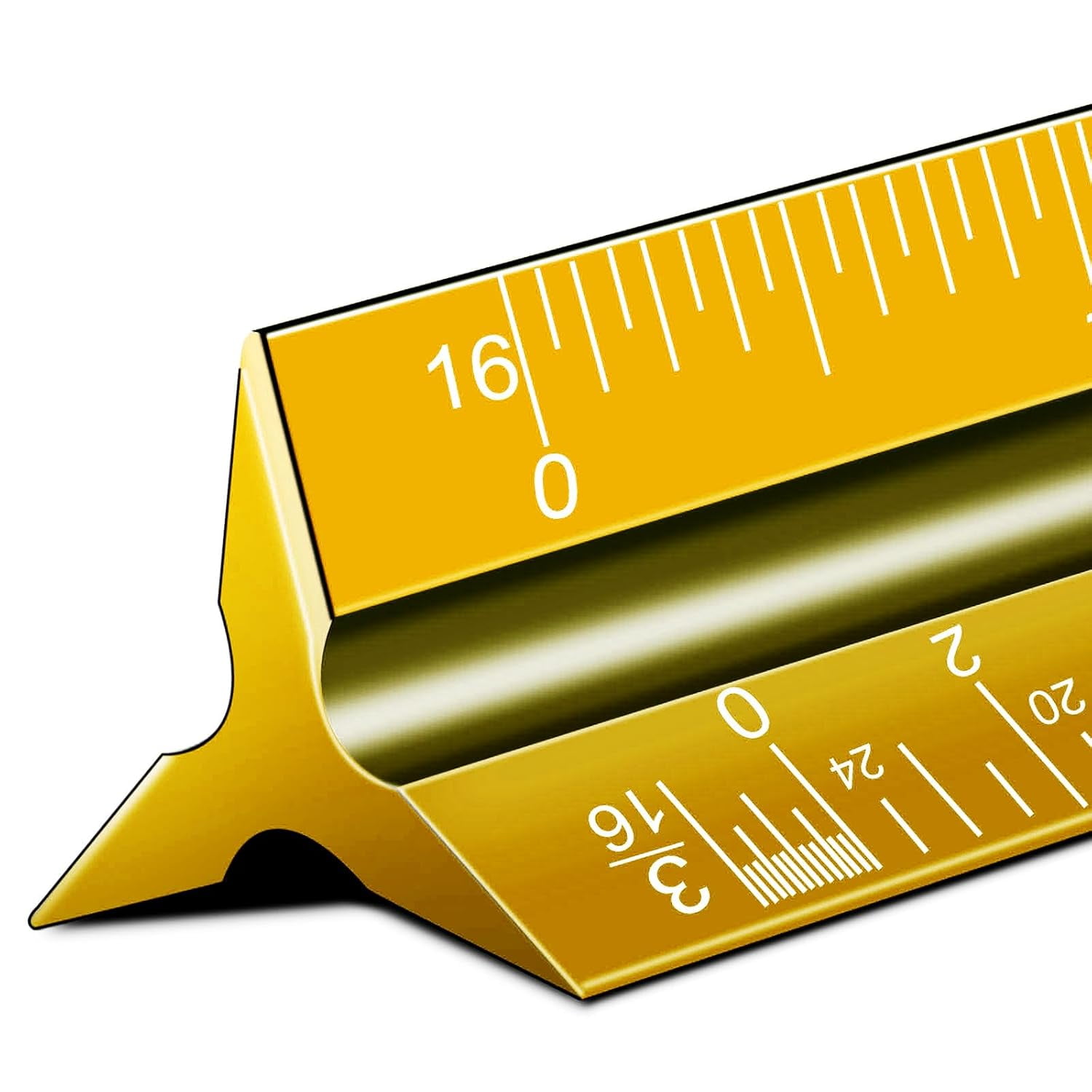 Aluminum Architectural Scale - 12" Imperial, Triangle Drafting Ruler ...