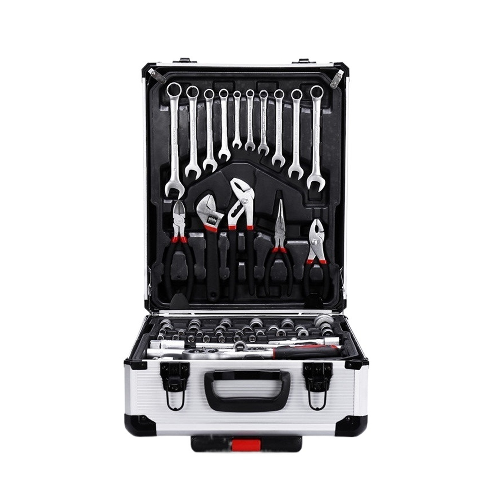 Aluminum Auto Repair Trolley Hardware Combination Socket Wrench Toolbox ...