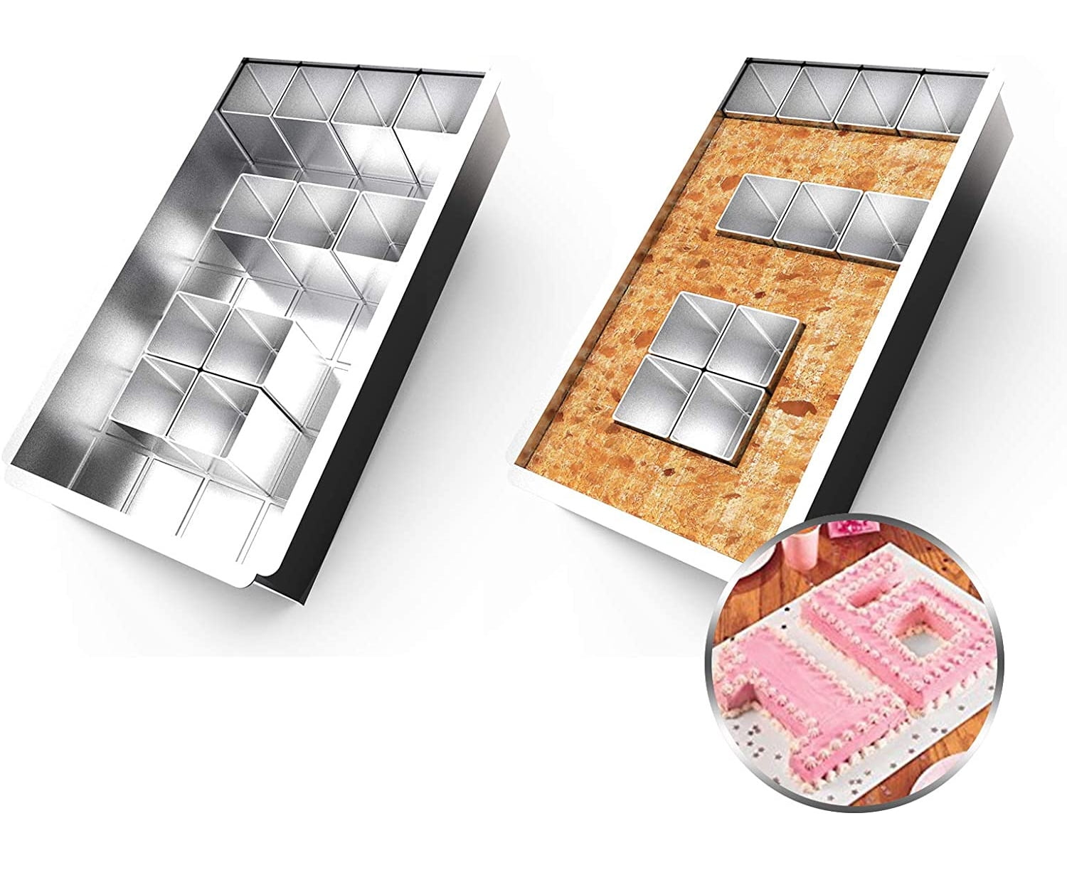 Aluminum Baking Molds/Cake Tin Adjustable Non-Stick for Capital Letters ...