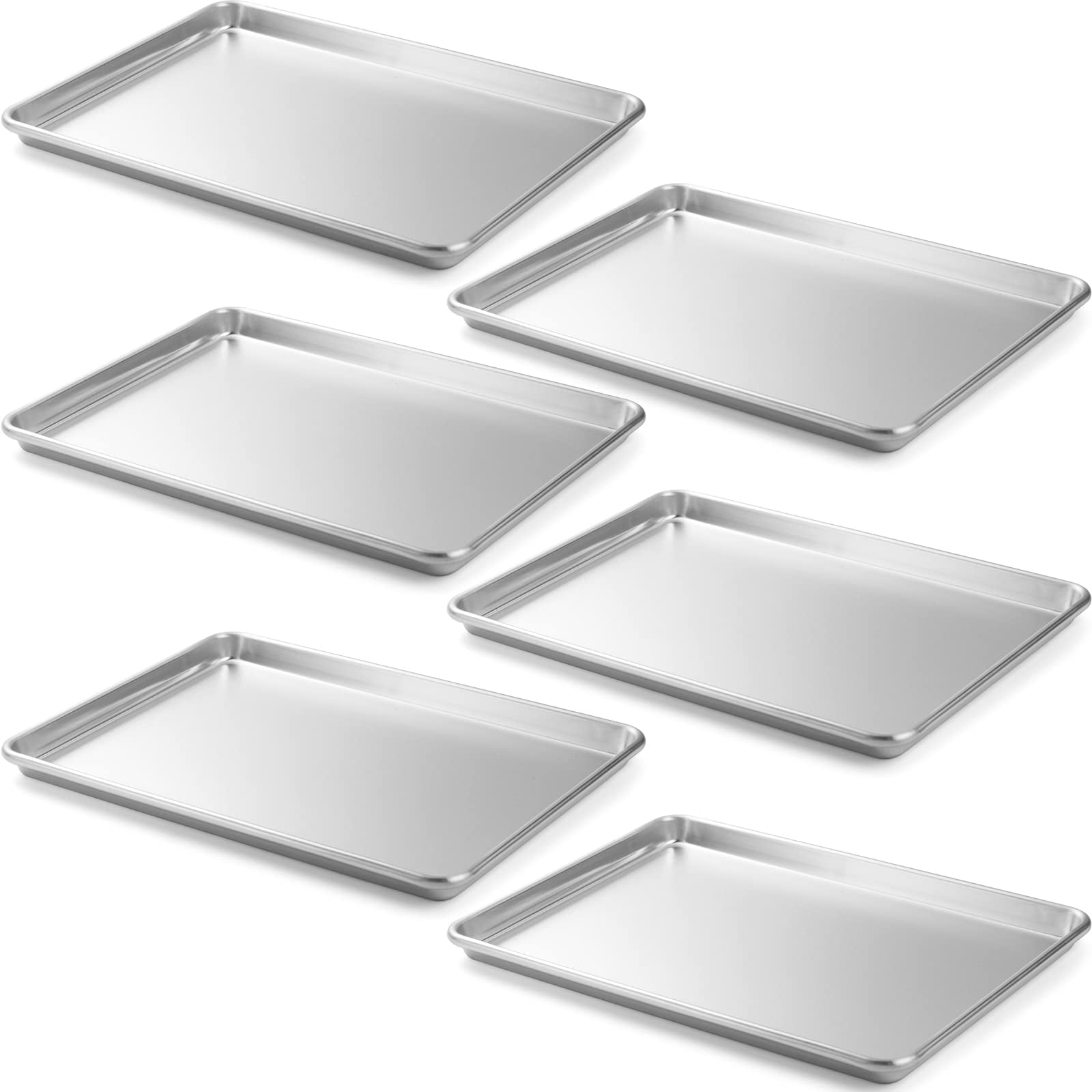 Aluminum Baking Sheet Pan 18 x13 Inch (6-Pack) Commercial Food Service ...