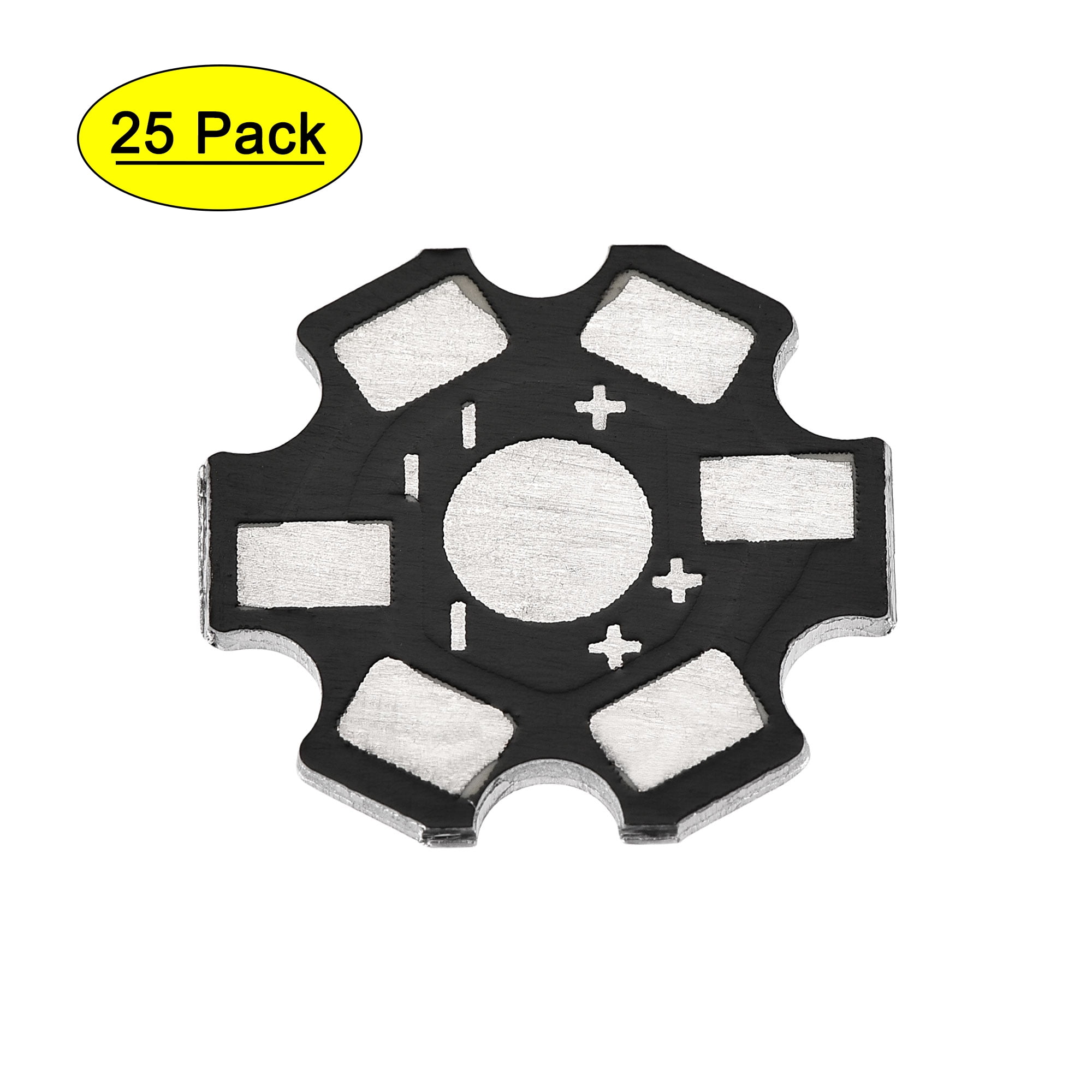 Aluminum Base Plate Board LED Heatsink 20mm 2 Pin Black 25Pcs for DIY ...