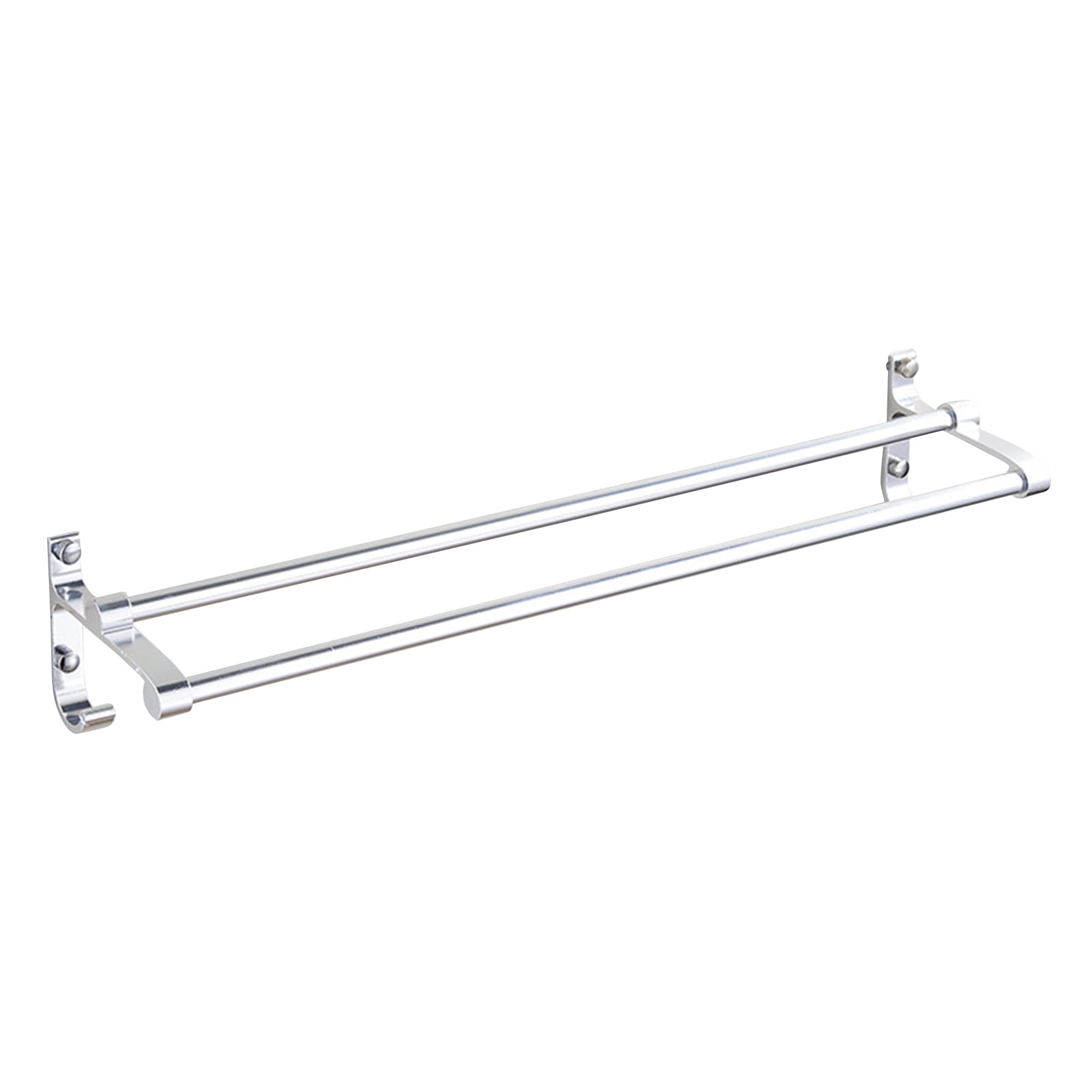 Aluminum Heavy Duty Wall Mounted Double Bar Bathroom Towel Rack, 50cm ...