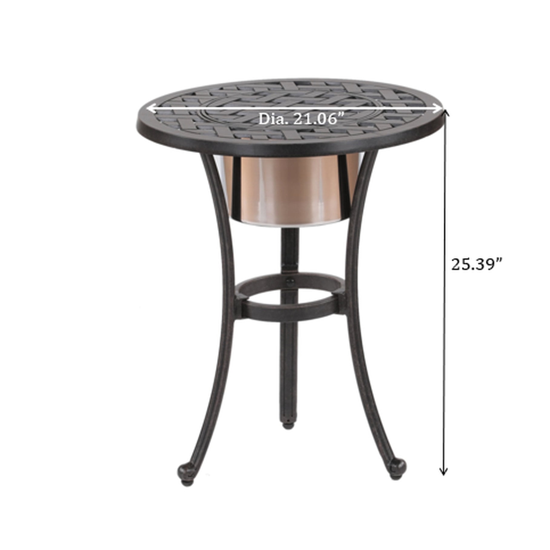 Aluminum Bistro Table with Ice Bucket | Cool Drinks for Hot Summer Days ...