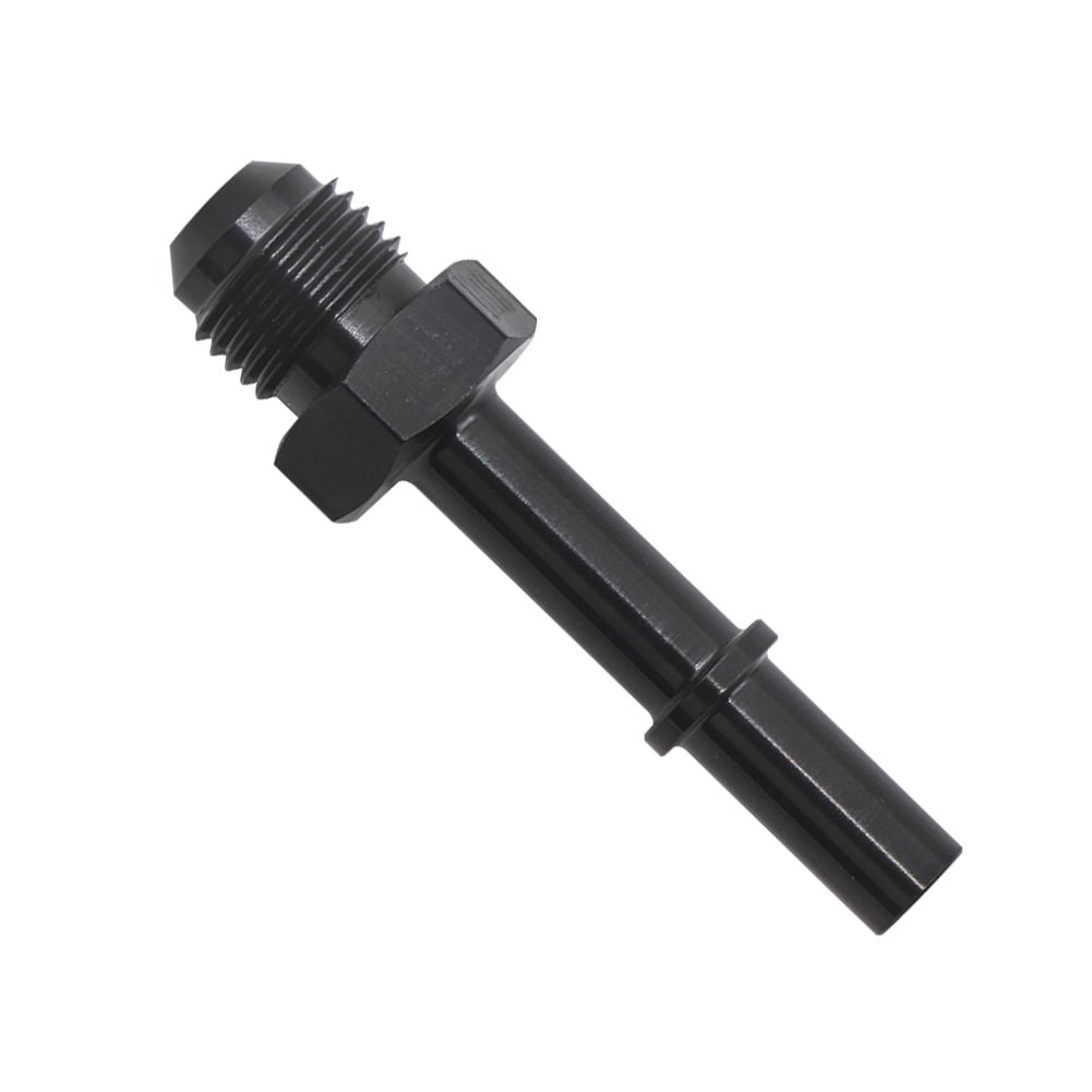Aluminum Black Fuel Rail Connector Adapter AN6-5/16 Suitable for 5/16 ...