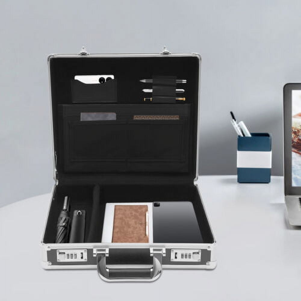 Aluminum Black Locking Briefcase, Hard Laptop Case, Combination ...