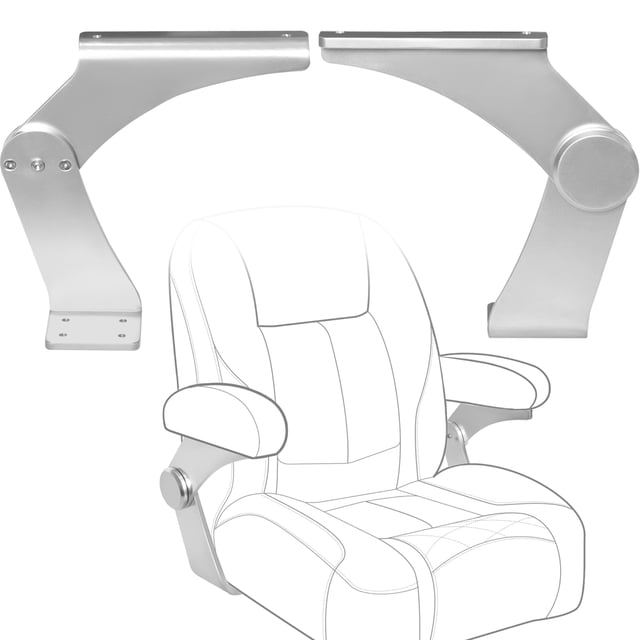 Aluminum Boat Pivot Flip-Up Armrest Set Provides 80º Rotation of ...