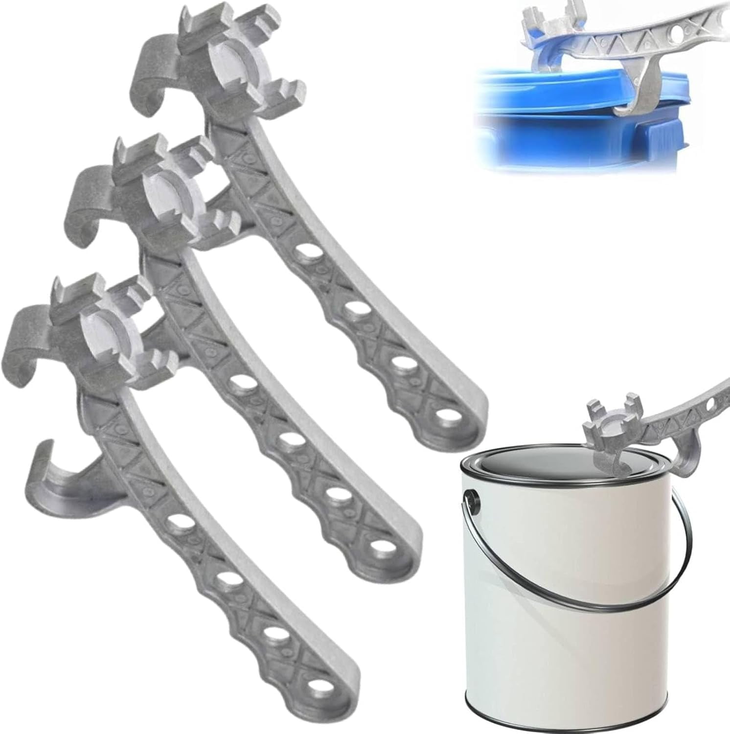 Aluminum Bucket Opener Paint Can Opener Silver Buckets Lid Wrench Metal ...