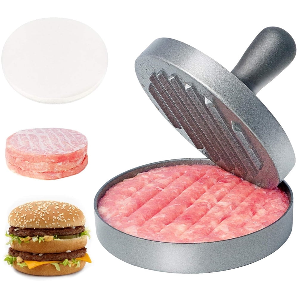 Aluminum Burger Press Patty Maker,Non-Stick Meat Patty Press Mold,Round ...