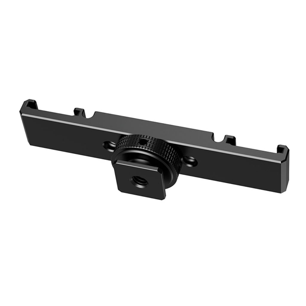 Aluminum Camera Mount Double Cold Shoe Brackets Multiple Mounting Point ...