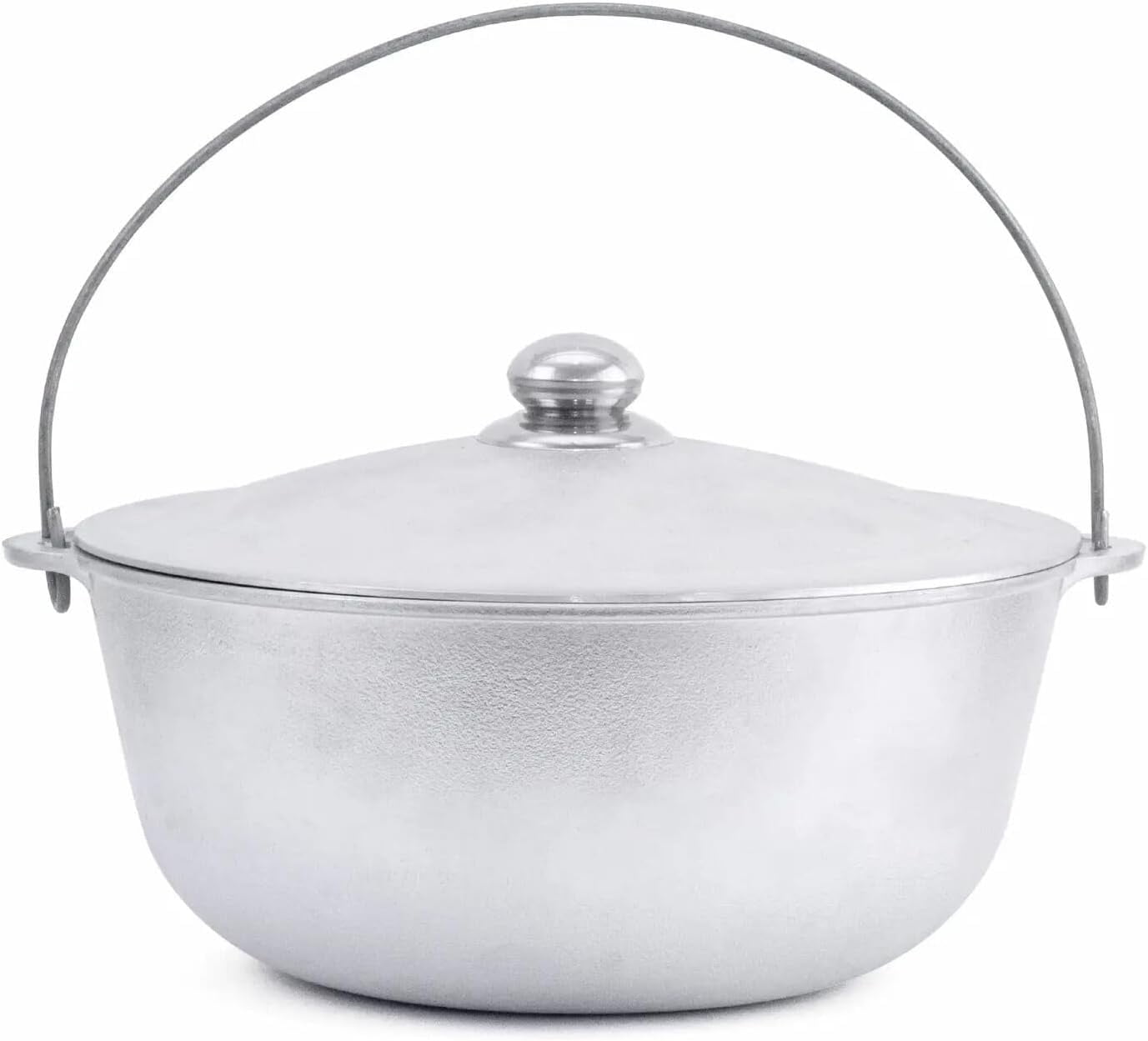 Aluminum Camp Fire Cooking Pot with Handle and Lid, Cast Aluminum Kazan ...
