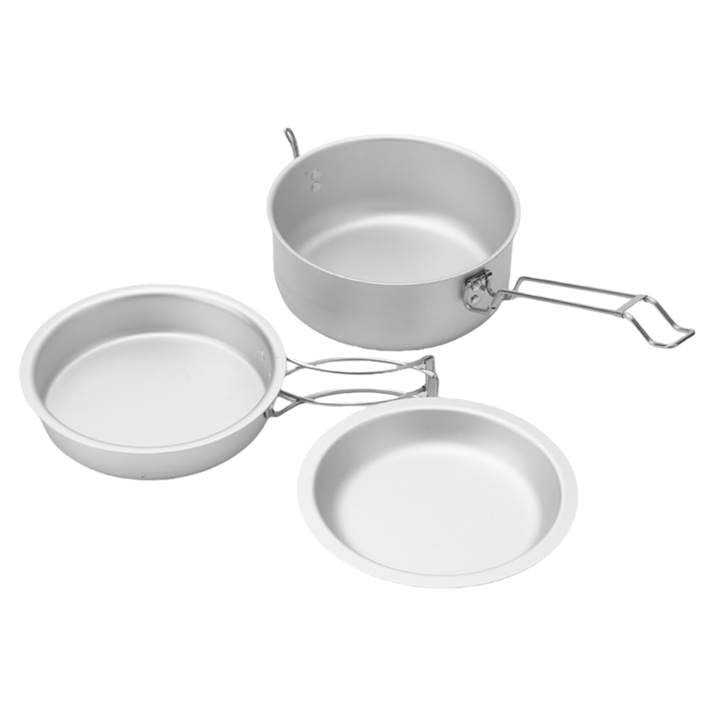 Aluminum Camping Cook Pots Outdoor Camping Cookware with Folding Handle ...