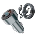 Aluminum Car Power Adapter With USB C PD45W And 5.5x2.1mm Output For ...