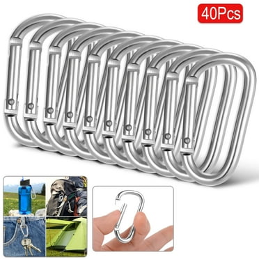 12pcs 3” Aluminium Carabiner Clip Vibrant Colors, Durable Spring-loaded ...