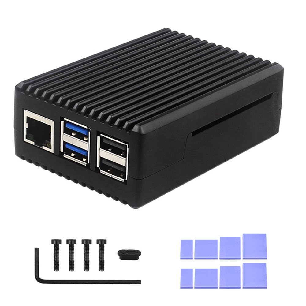 Aluminum Case for Raspberry Pi 5 4GB/8GB,Passive Cooling Case for ...