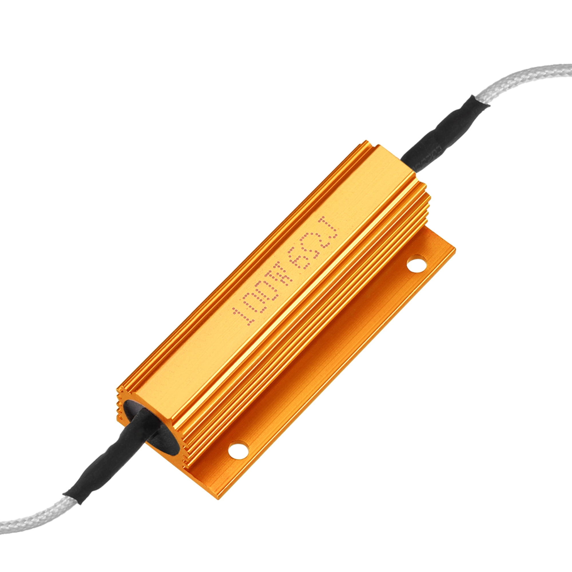 Aluminum Case Resistor Extra Wire 100W 6 Ohm Wirewound Yellow - Walmart.com