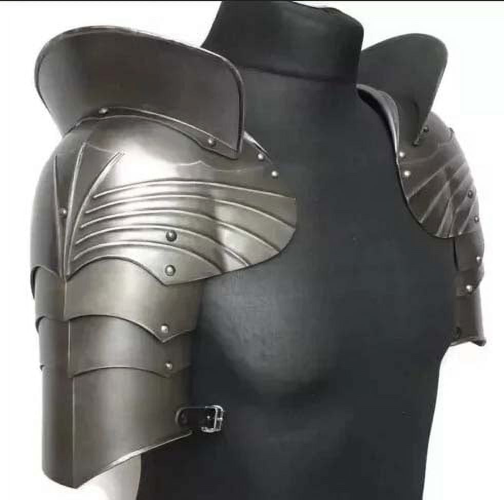 Medieval Gorget Pauldrons Armor Pair of Shoulder Steel LARP Shoulder ...