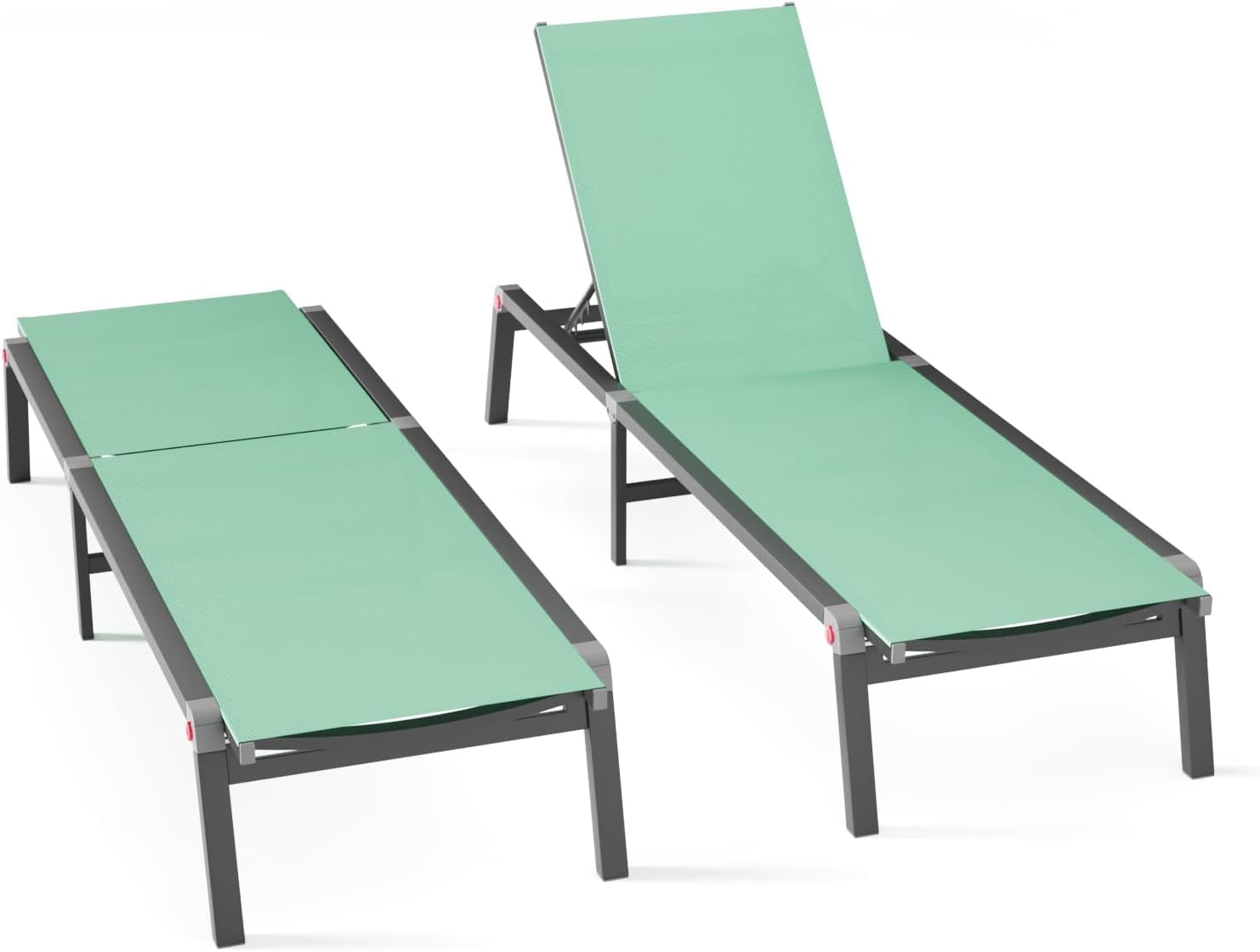 Aluminum Chaise Foldable Patio Lounge Chair Outdoor, Metal Deck Lounger ...