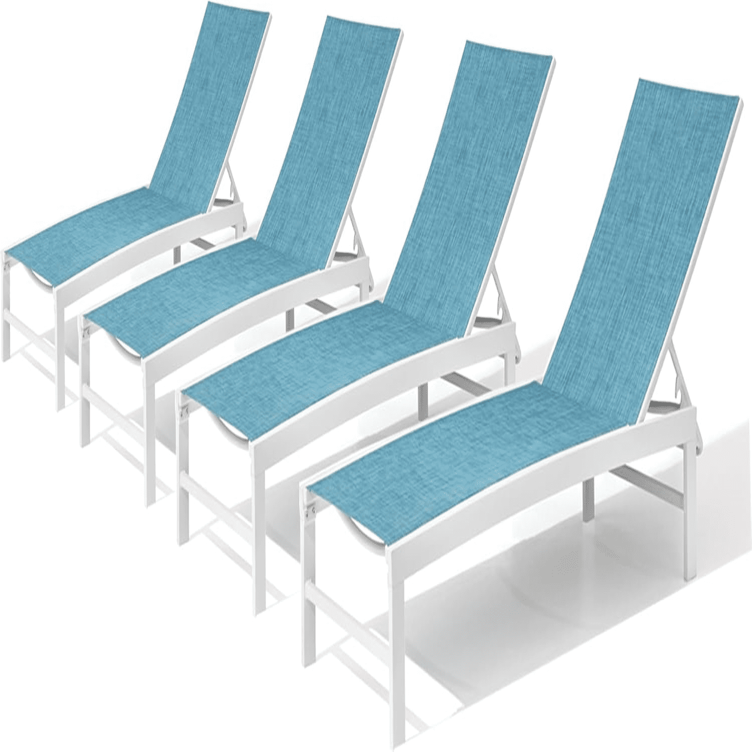 Aluminum Chaise Lounge Chair Outdoor Recliner Lounge Chair Sun Loungers ...