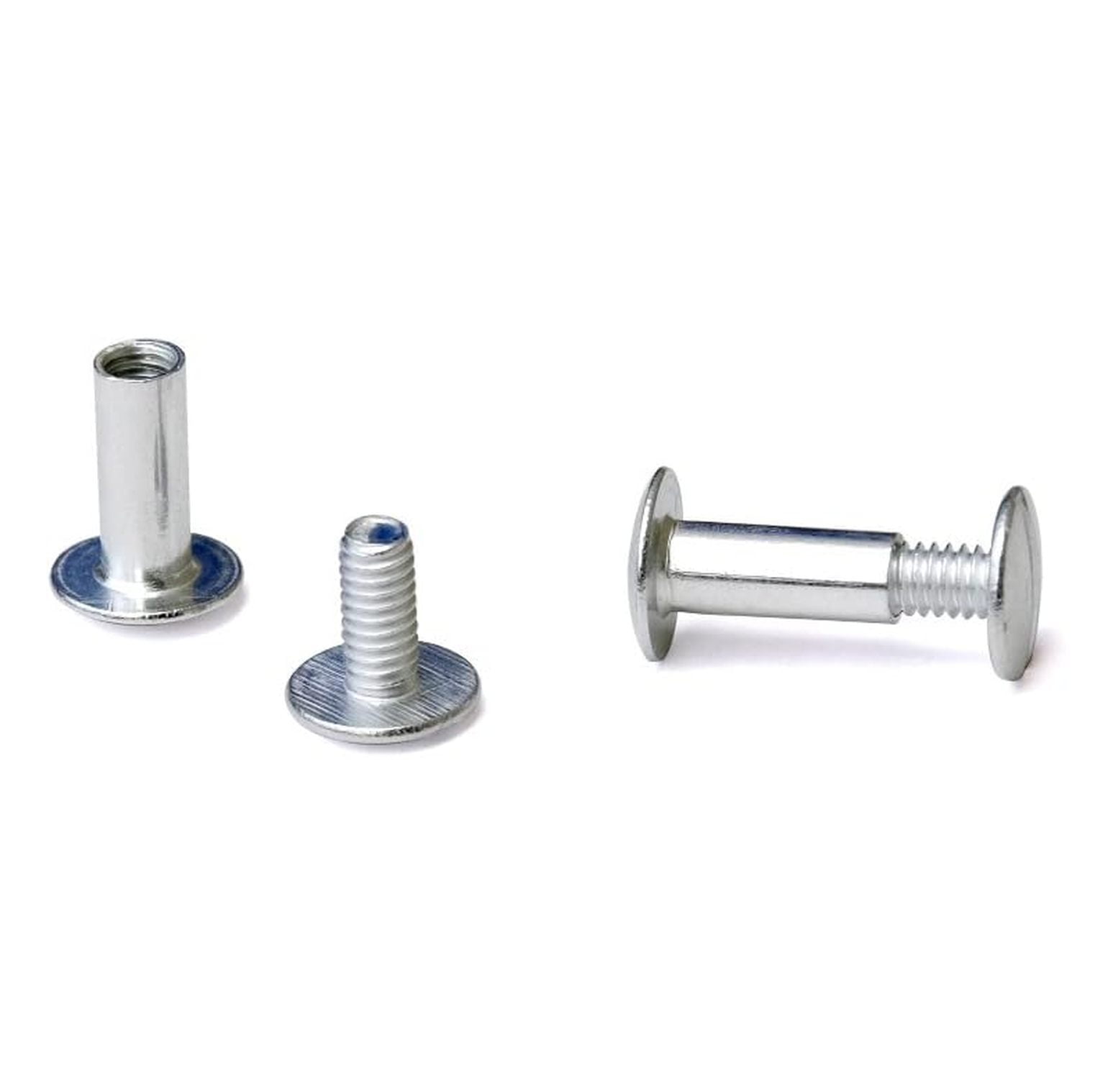 Aluminum Chicago Screw and Post Sets | 1/2 inch Post Length | 3/16 inch ...