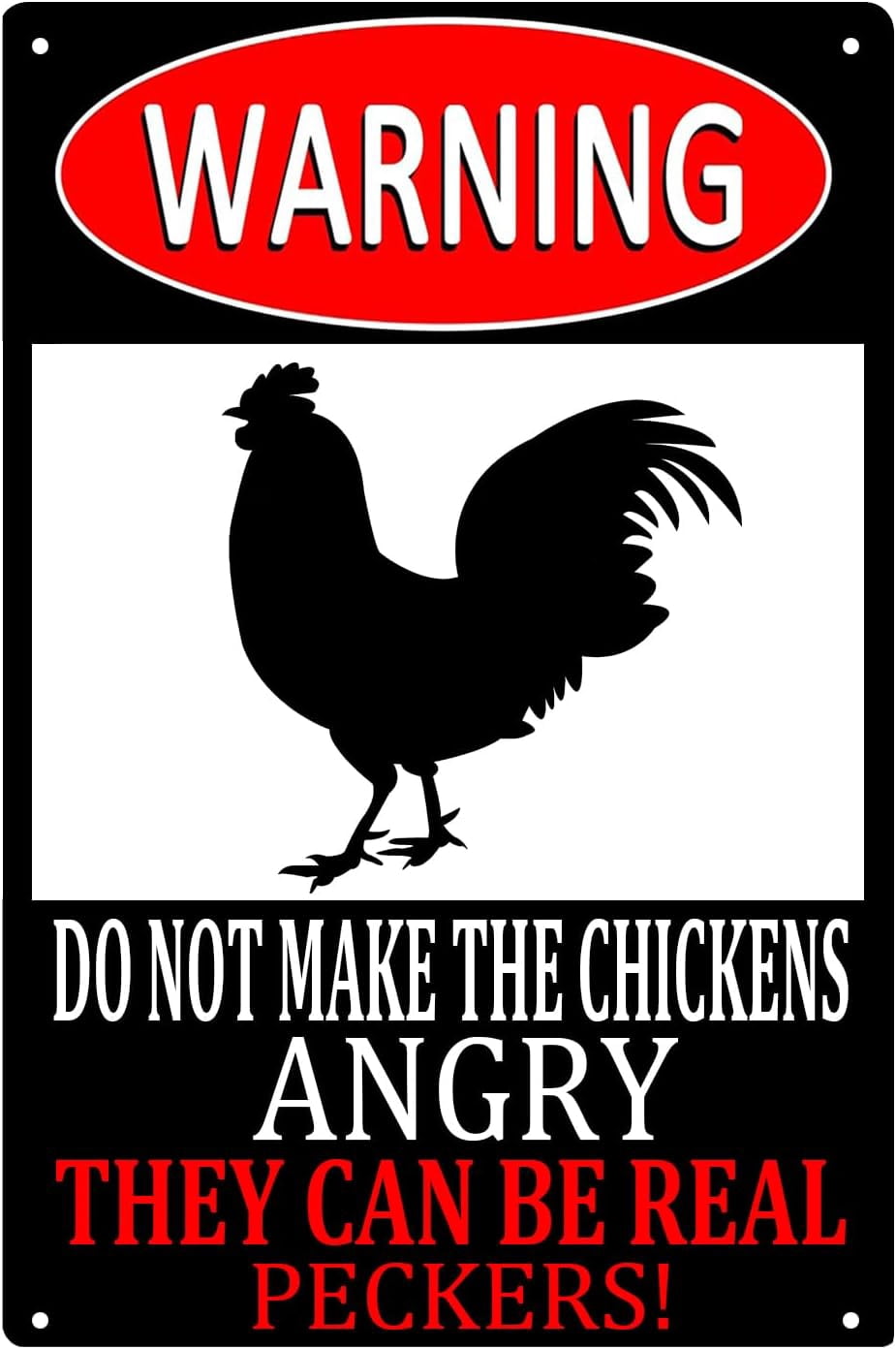 Aluminum Chicken Signs Beware Of Chicken Signs Warning Chicken Signs ...