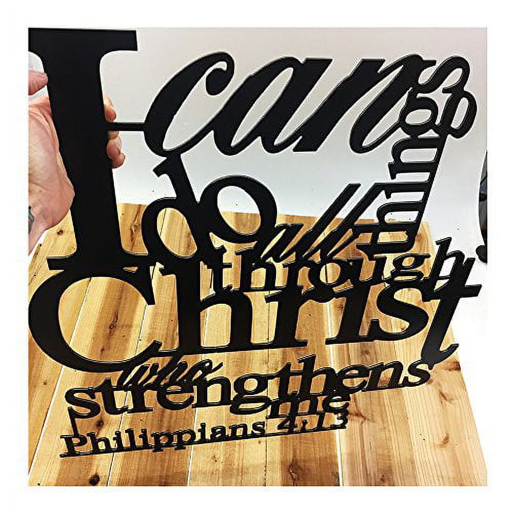 Aluminum Christian Wall Decor Philippians Scripture Sign Custom Decor ...