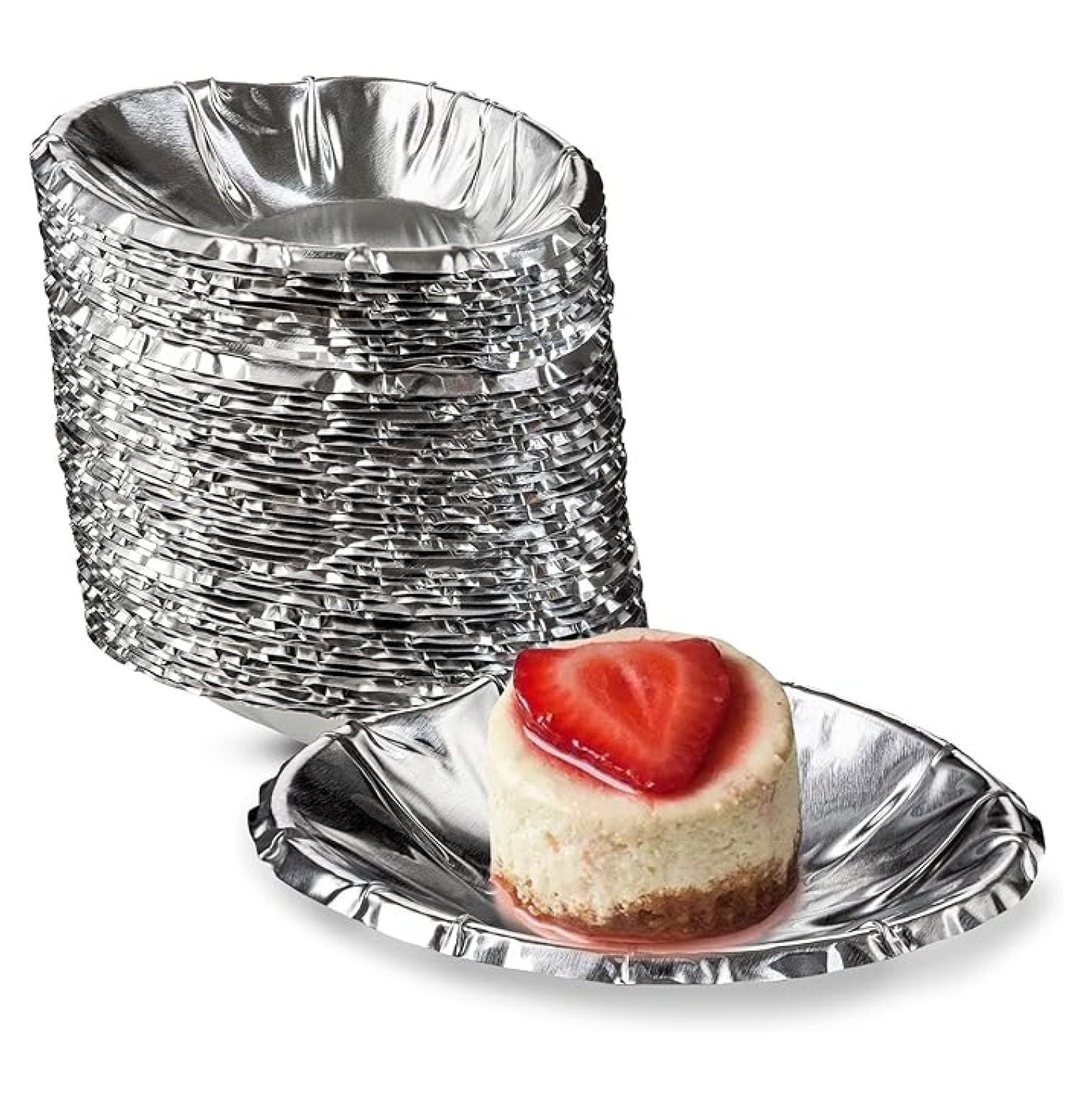 Aluminum Clamshells - 2.75 x 2.5 Inch Disposable Pie Pans - Pack of 100 ...