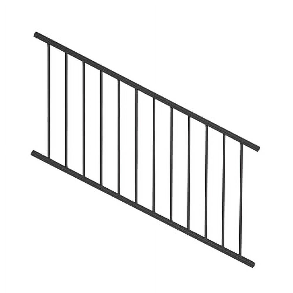 Aluminum Classic 6 ft. x 36 in. Textured Black Stair Rail Kit - Walmart.com