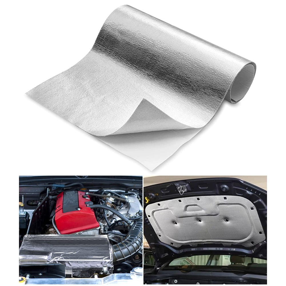 Aluminum Coated Car Heat Shield Mat 12 x 24 Inch Effective Heat ...