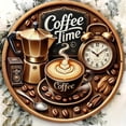 Aluminum Coffee Time Round Tin Metal Signs Home Decor Wall Garden 8x8 ...