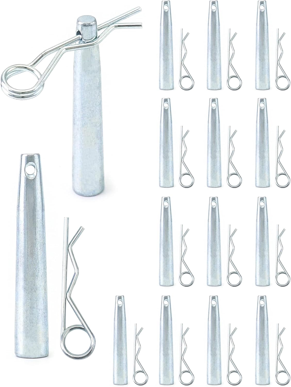 Aluminum Conical Coupler Pins with R-Clip - 15 Sets of 2.7-inch Stage ...