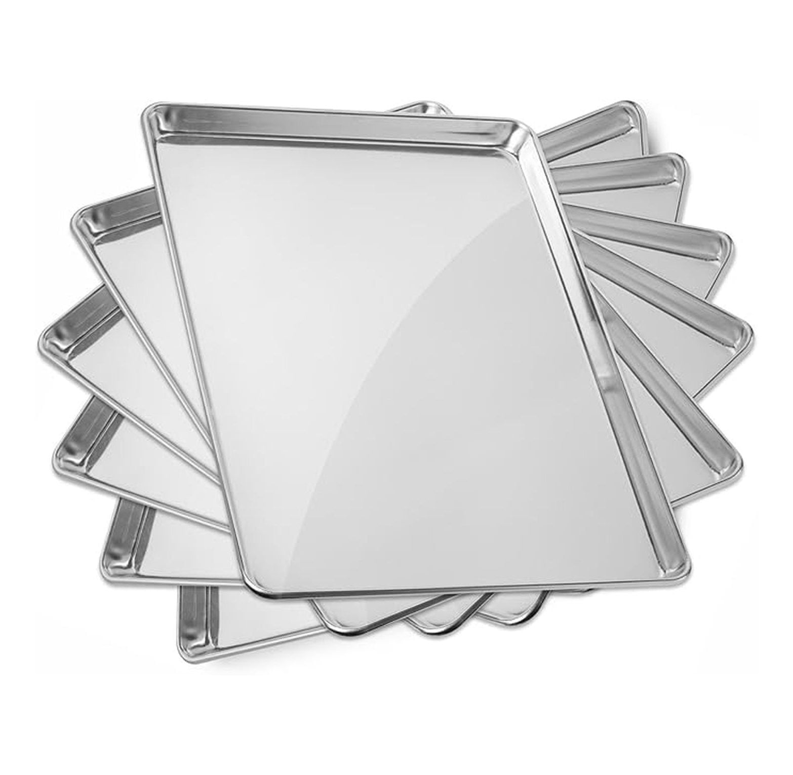 Aluminum Cookie Sheet 18x26 Inch - 6 Pack Full Size Baking Pans ...