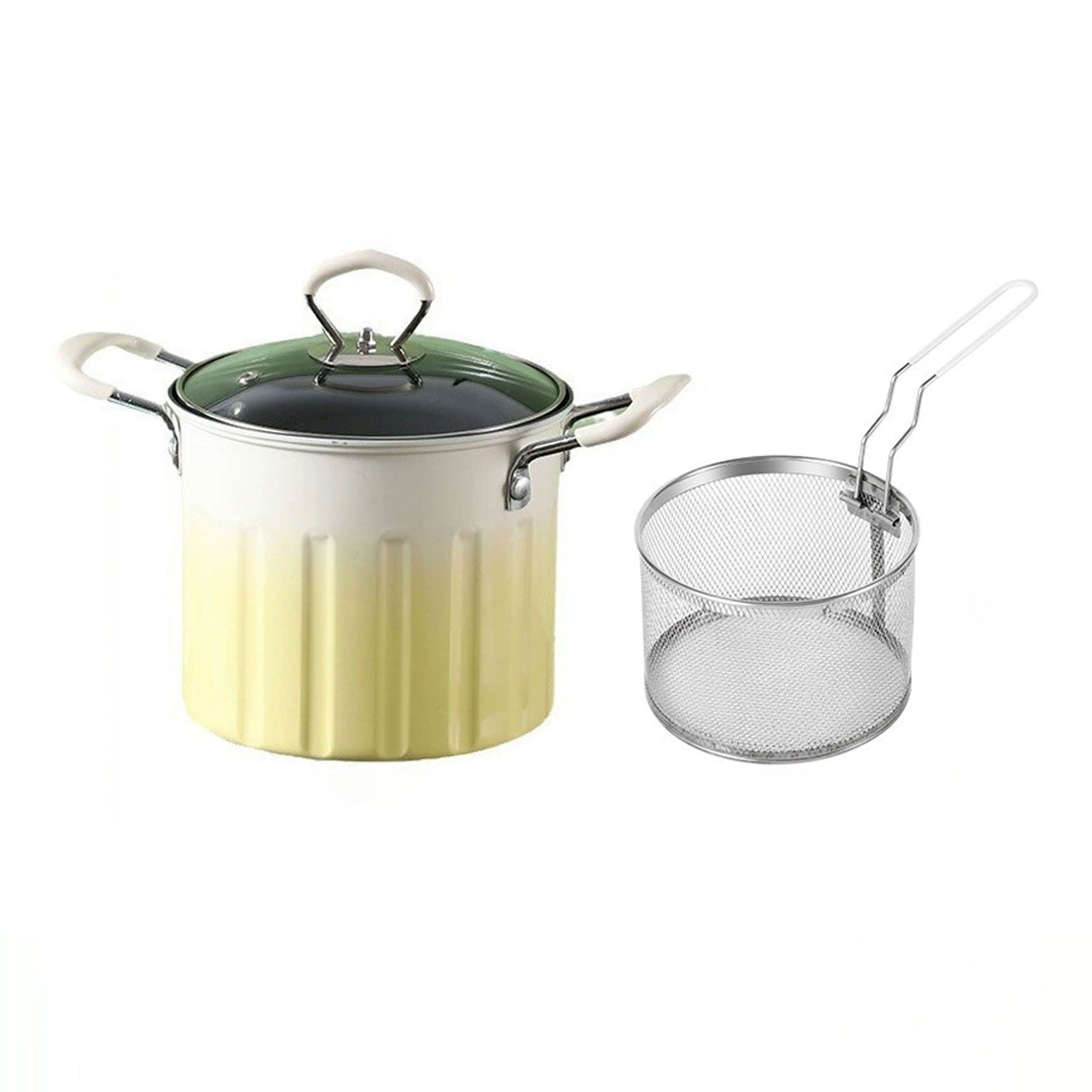 Aluminum Cooking Pot Deep Fryer with Basket – Aluminum Fry Pot with ...