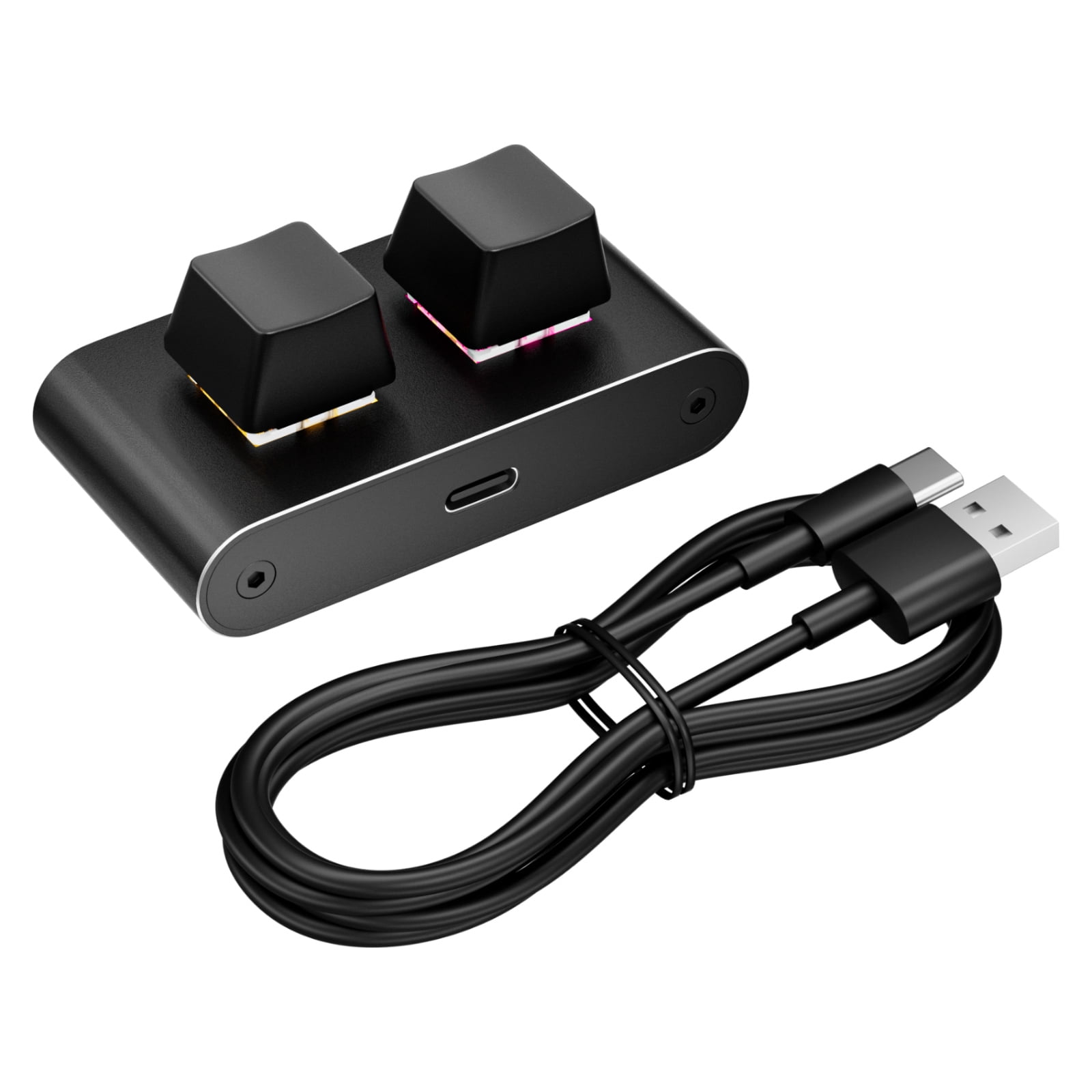 Aluminum Corded Two Key Keyboards Shortcut Keypad for Traveling ...