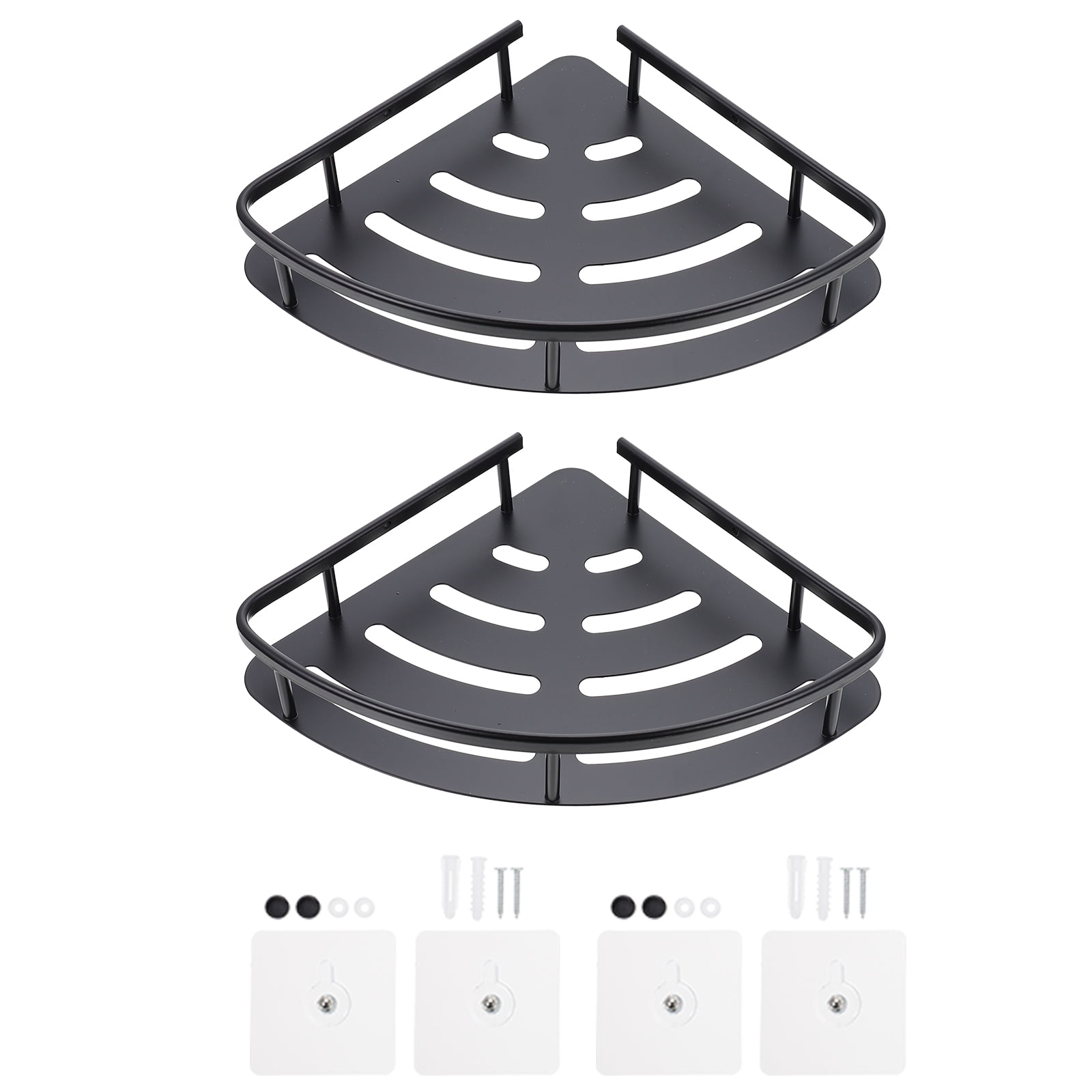 Aluminum Corner Shower Bathroom Rack Triangle Basket Organizer Wall ...