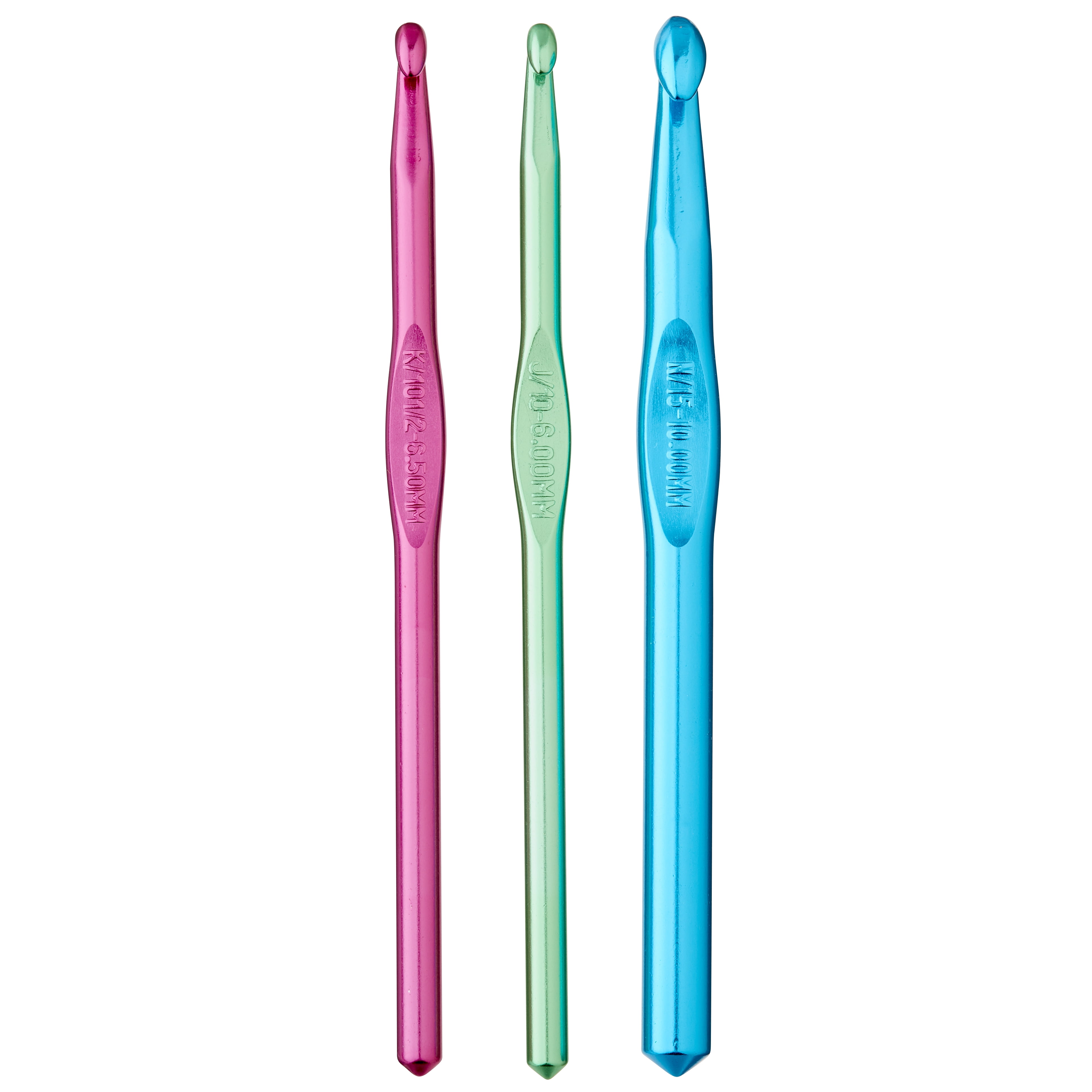 Aluminum Crochet Hook Set by Loops & Threads® - J/K/N - Walmart.com