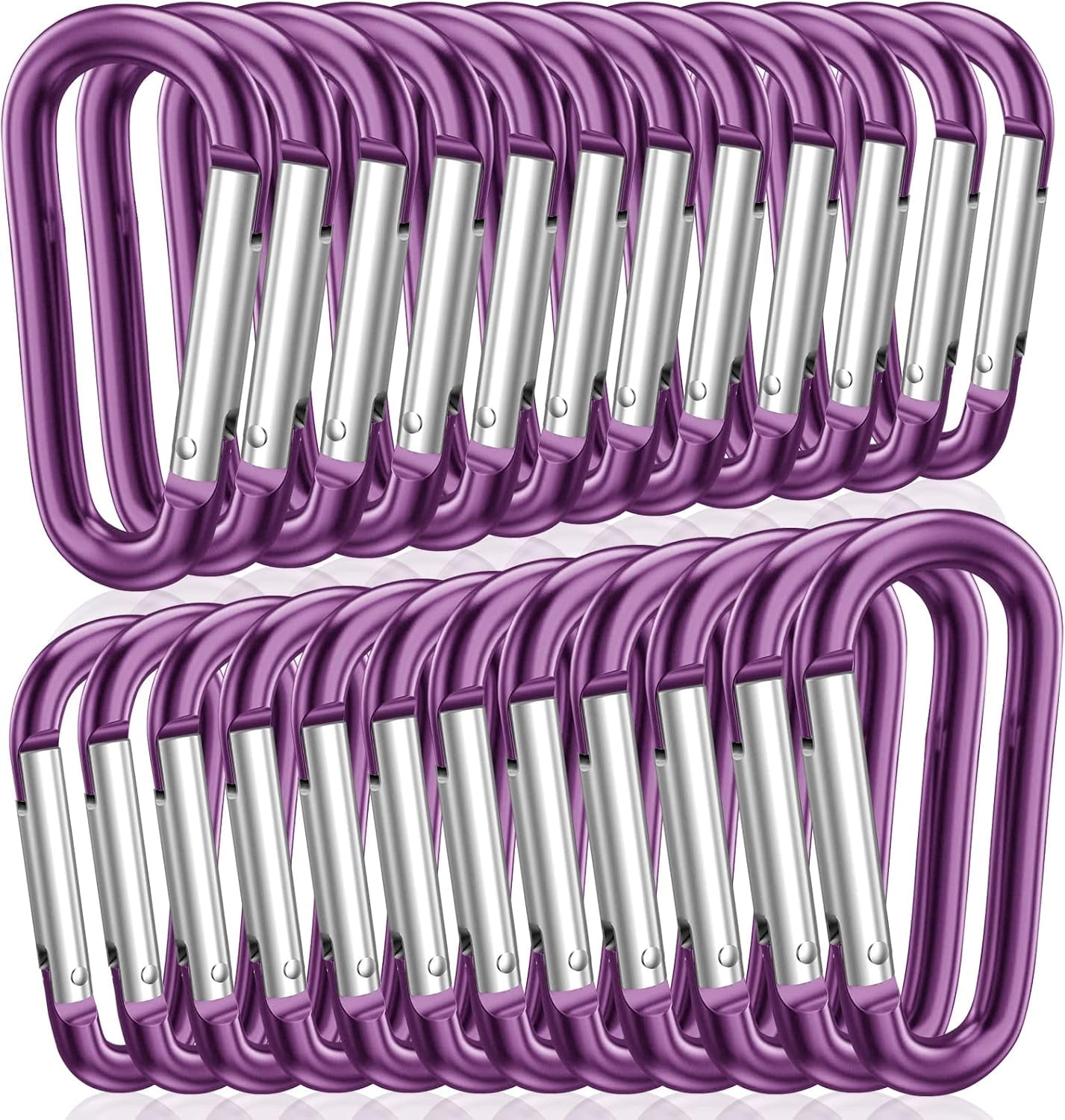 Aluminum D Ring Carabiners Clip D Shape Spring Loaded Gate Small ...