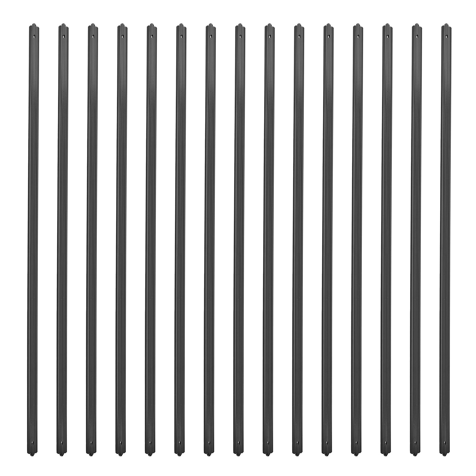 Aluminum Deck Balusters, Flat Straight Grooved Porch Railing, Aluminum ...