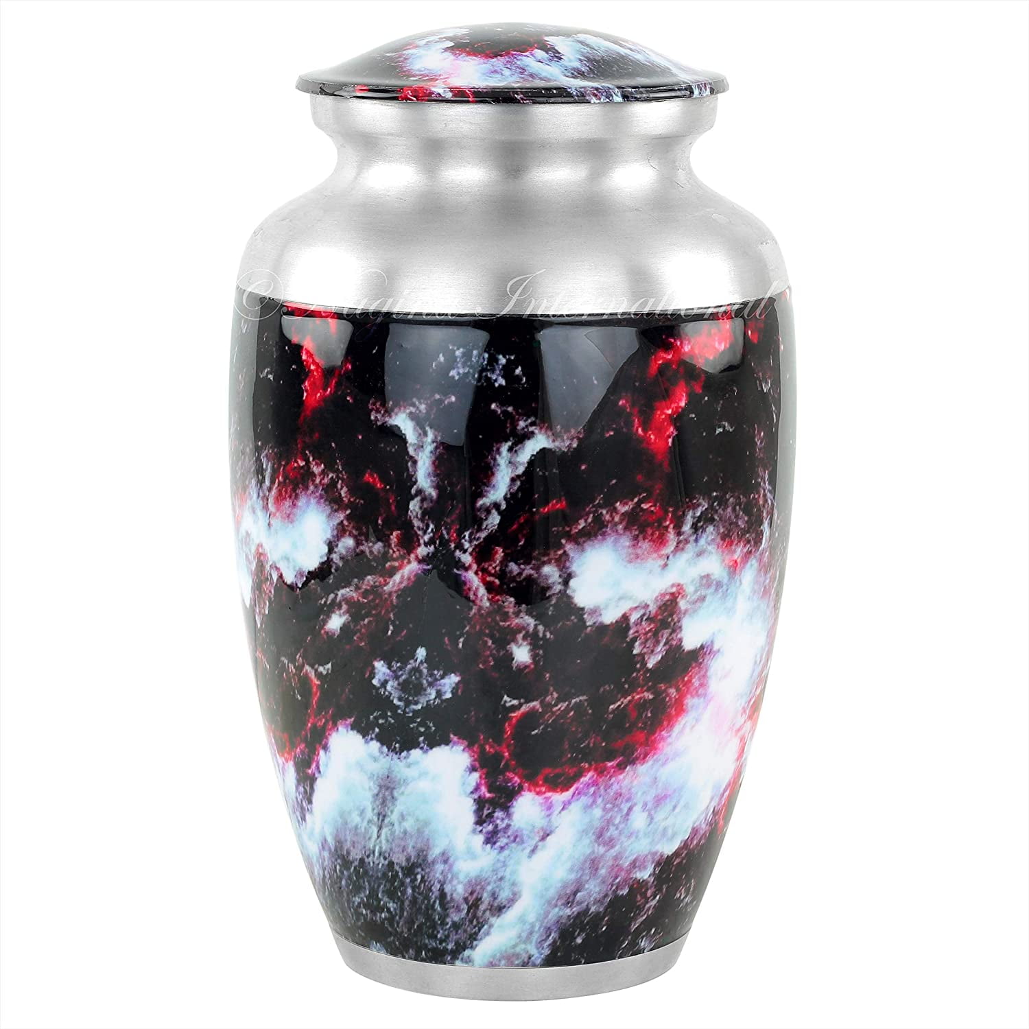Aluminum Decorative Funeral Urns for Cremated Human Ash Remains Storage ...