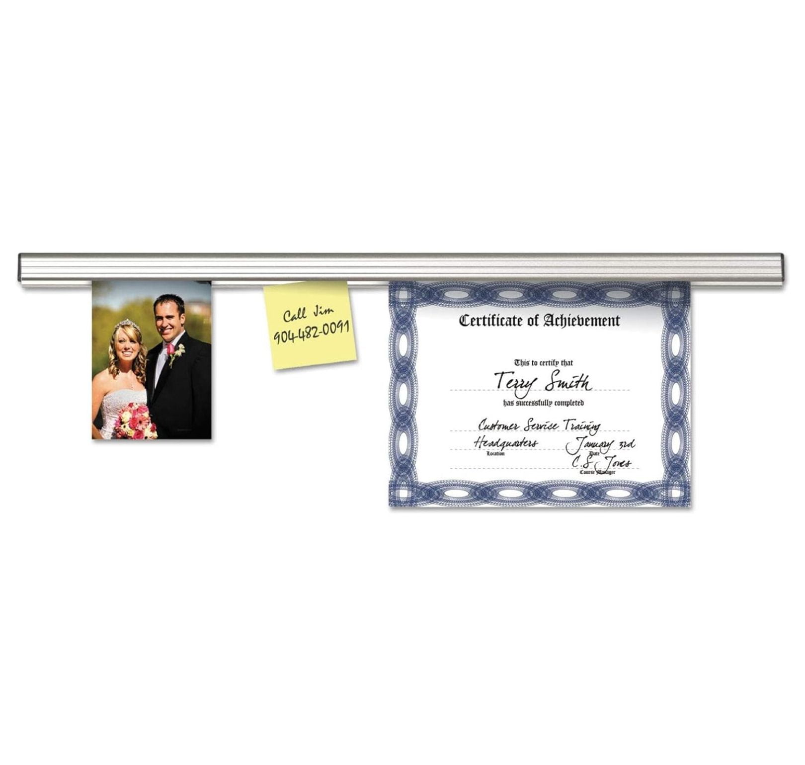 Aluminum Display Rail, Paper Display Strip and Receipt Holder, Bulletin ...