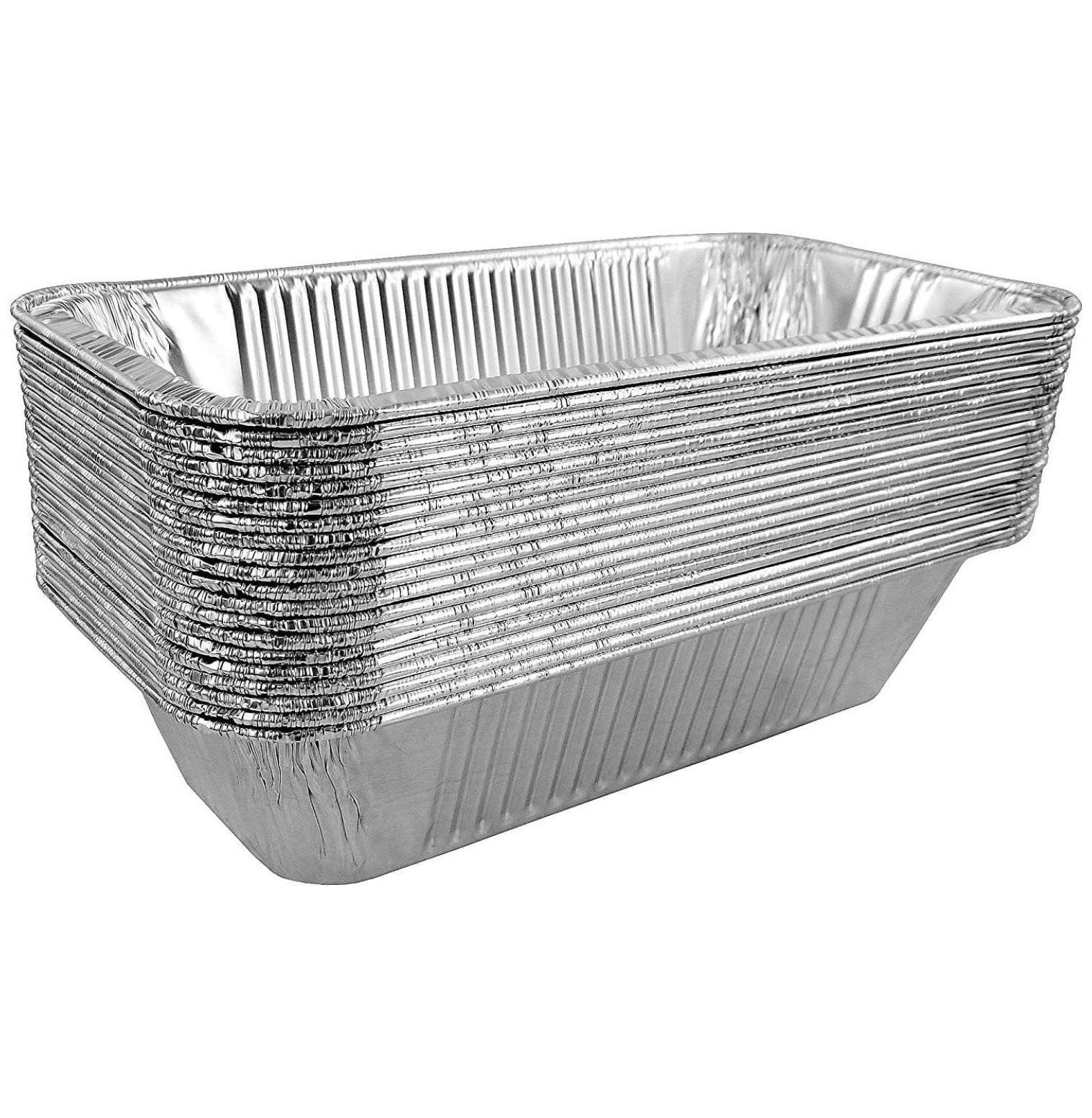 Aluminum Disposable Rectangle Loaf Pans For Serving, Baking, Cooking ...