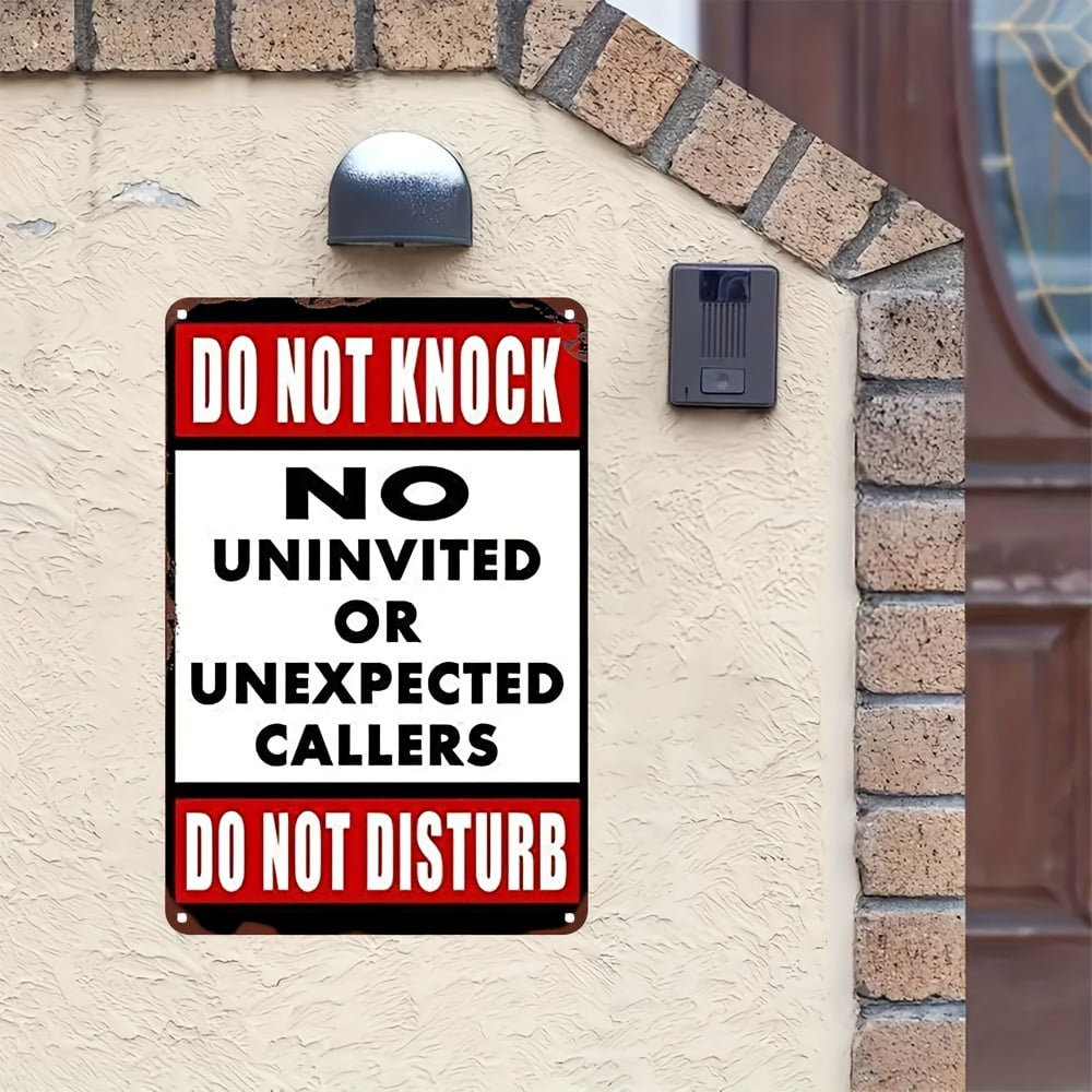 Aluminum Do Not Knock Sign No Uninvited Callers Notice, Home Decor for ...