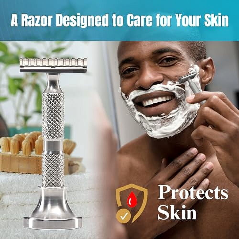 Aluminum Double Edge Safety Razor - Luxury Men's Safety Shaving Razor ...